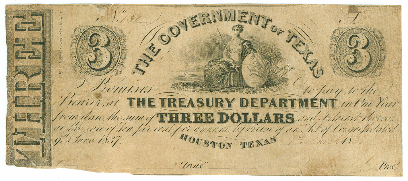 Republic of Texas Paper Money & Documents